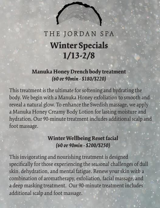 Jordan Spa: Winter Specials